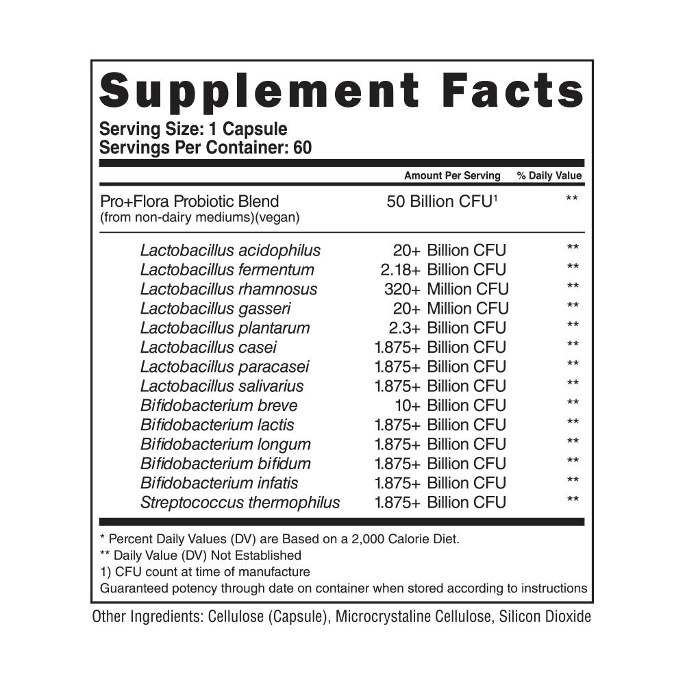 PRO+FLORA PROBIOTIC - Steel Supplements