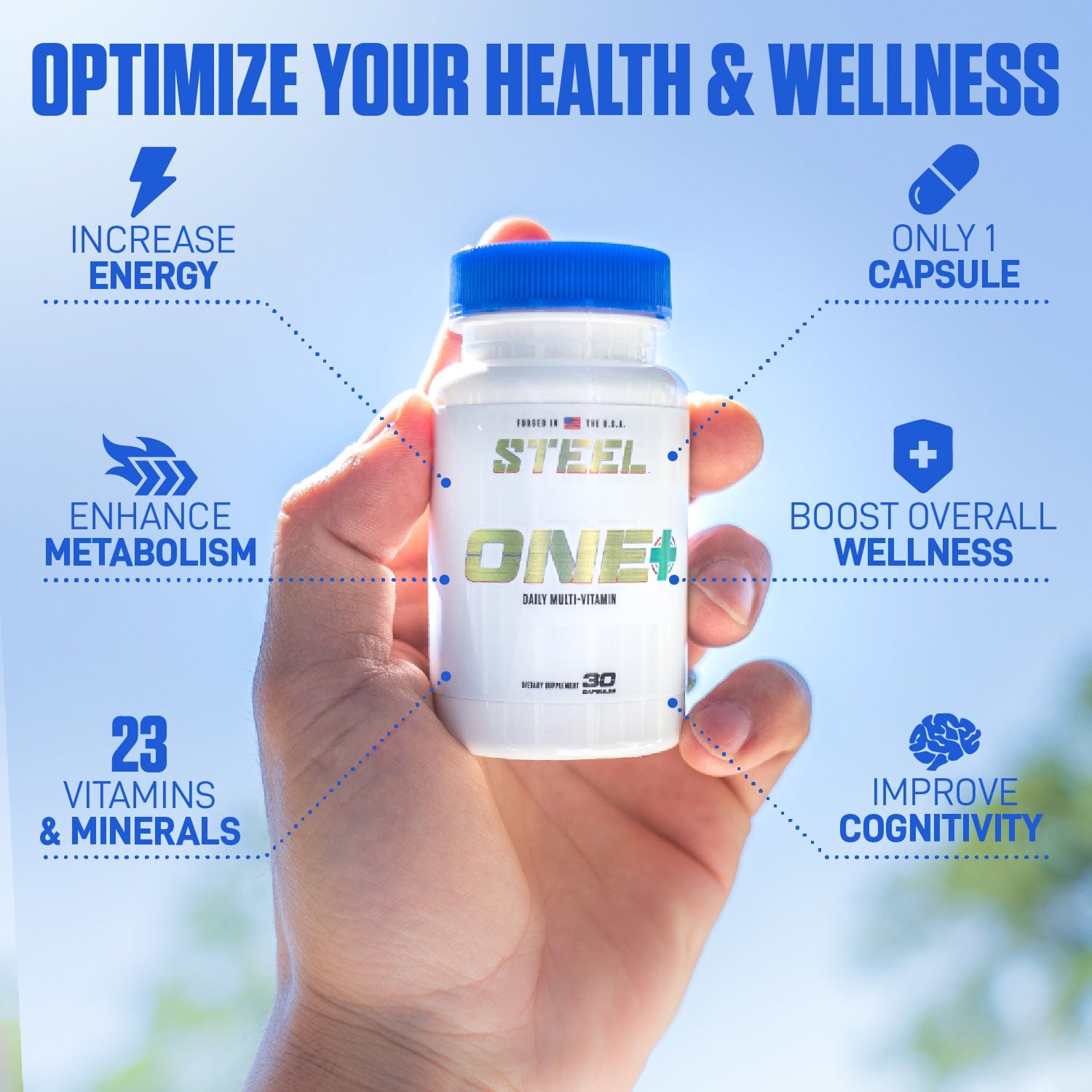 ONE+ | Multivitamin Capsules - Steel Supplements